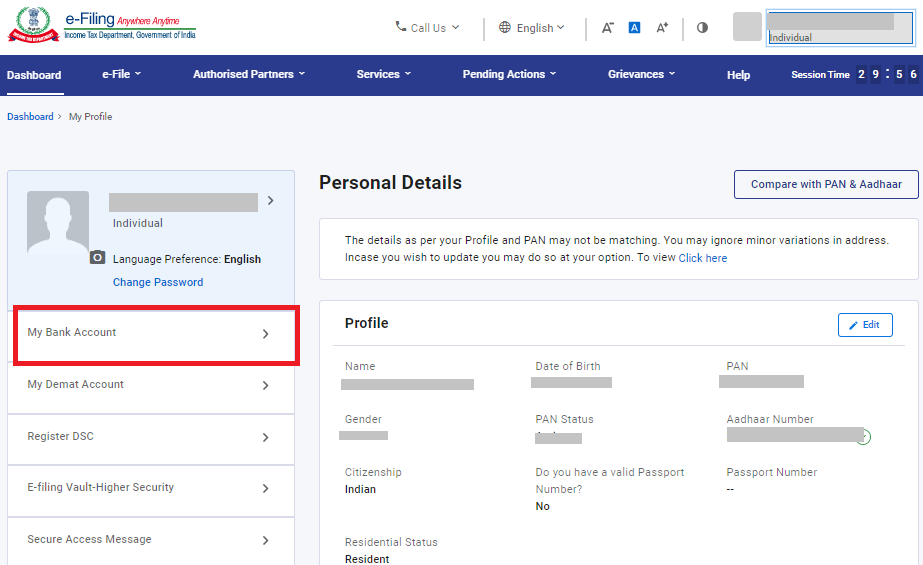 How to Pre-validate Bank Account to Get Income Tax Refund Amount?