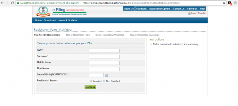 Income Tax Login