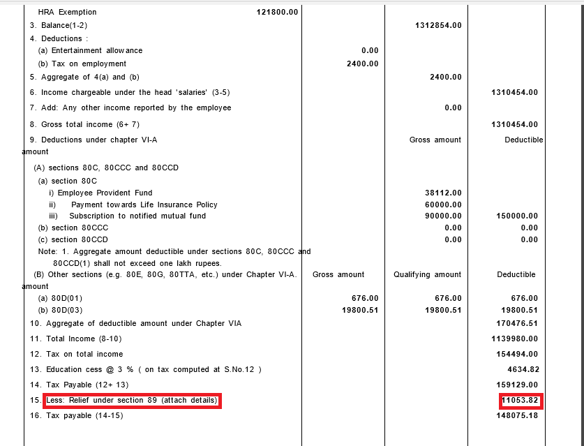 Computation Of Income Tax On Salary Format Tax Walls