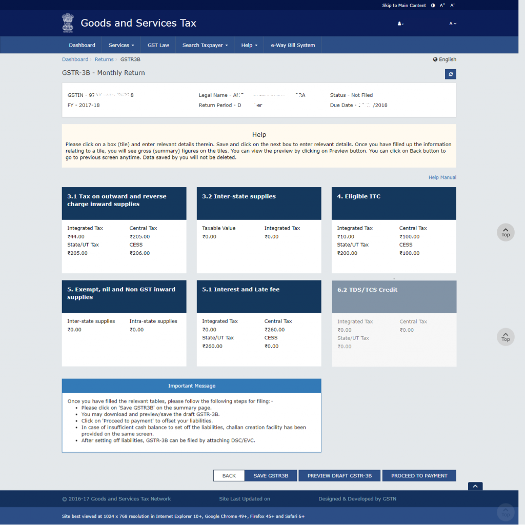 GSTR 3B Filing On GST Portal Step By Step Return Filing Procedure GSTR 3B Filing On GST Portal Step By Step Return Filing Procedure