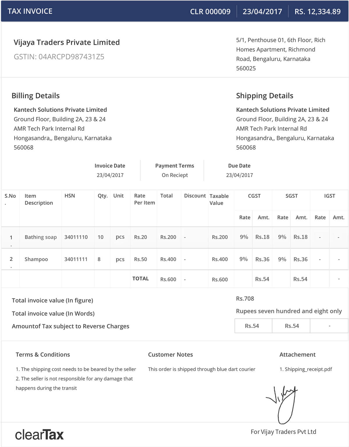 GST I GST Invoice Details I Essential Information
