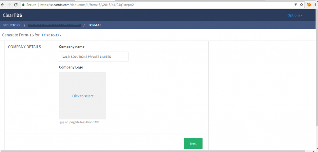 Generation of Form-16