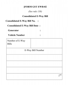 GST Form EWB-02 explained