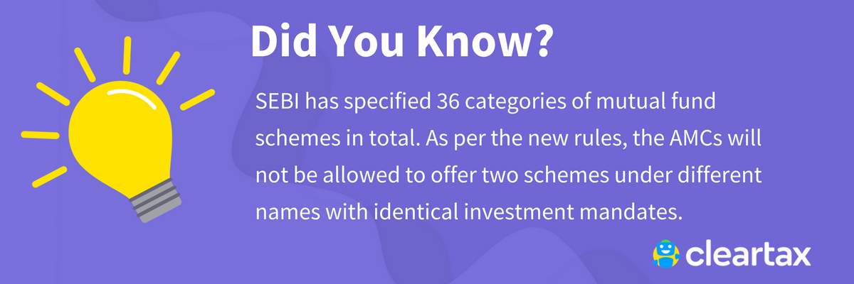 Categorisation and Rationalisation of Mutual Fund Schemes by SEBI