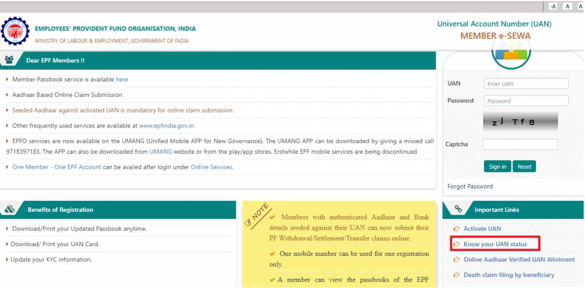 EPF Passbook UAN Passbook Login Download UAN Member Passbook Online