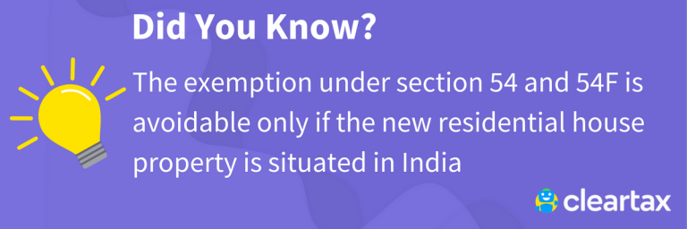 Section 54 of Income Tax Act - Capital Gains Exemption