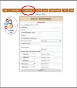 UDIN ( Unique Document Identification Number ) - Overview, Register ...