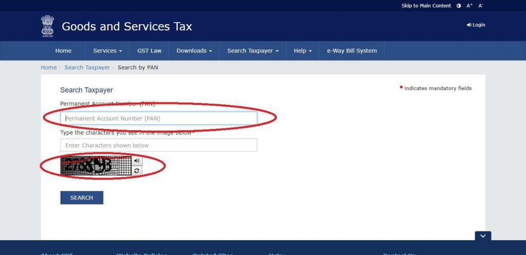 GST Number Search by PAN - Search GSTIN Online
