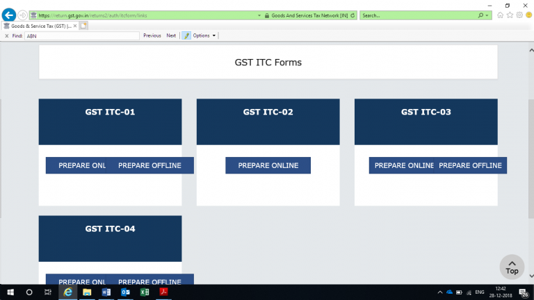 ITC 01 - Step by Step Guide to File a form to claim ITC for New GST ...