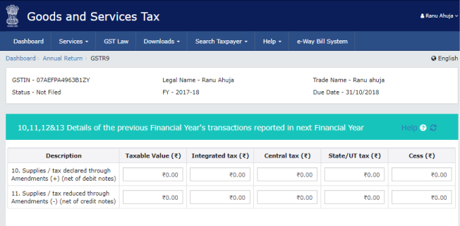 How To Fill Tables 4-5 And Tables 10-11 In GSTR-9