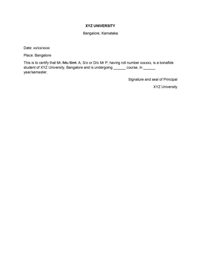 Bonafide Certificate - Introduction, Application & Format