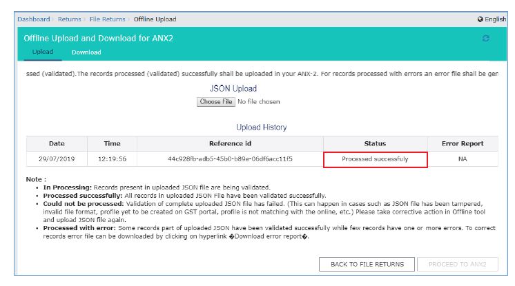 Steps to Take Action in GST ANX-2 using the GST New Return Offline Tool