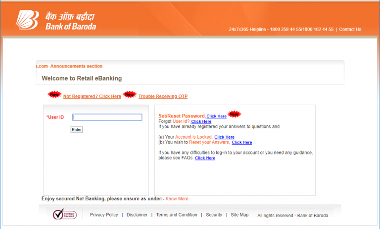 Bank of Baroda (BOB) Internet Banking⁠ - How to Register and Log In?