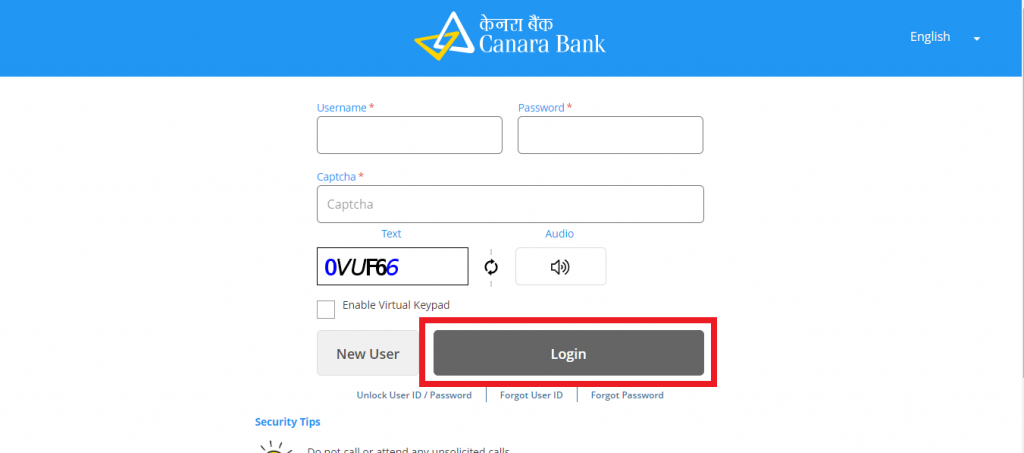 Canara Bank Net Banking - Registration and Log In Process