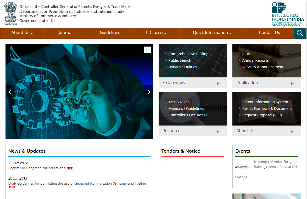 www.ipindia.nic.in - All about IP India Website for Patents, Trademarks ...