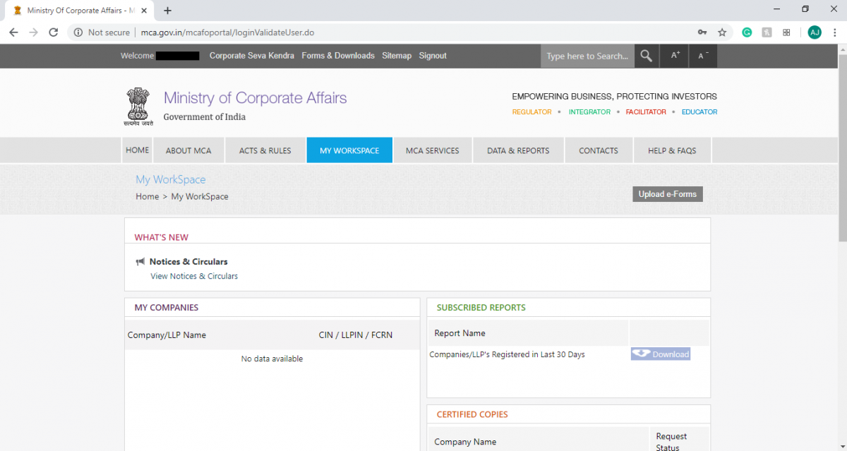 www.mca.gov.in - Know All About MCA Portal Login