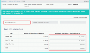 ITC-02 for Transfer of ITC in case of Merger: Format, Contents, and ...