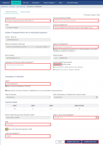 How to raise a complaint on GST payment issues in Form GST PMT-07?