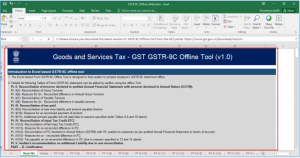 Step by Step Guide to File GSTR-9C using Offline Utility