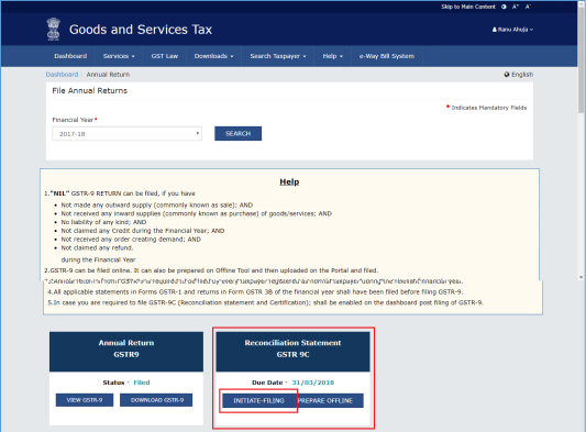 Step by Step Guide to File GSTR-9C using Offline Utility