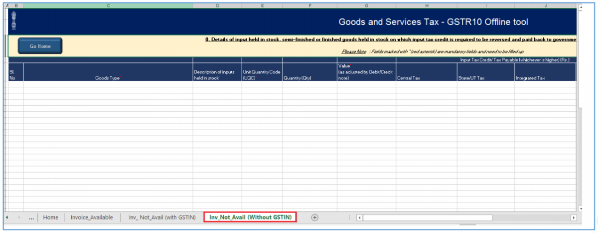 Step by Step Guide to File GSTR-10- Final Return using Offline Utility