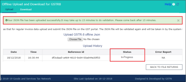 Step-by-step Guide to file GSTR-8 using the Offline Utility on GST Portal