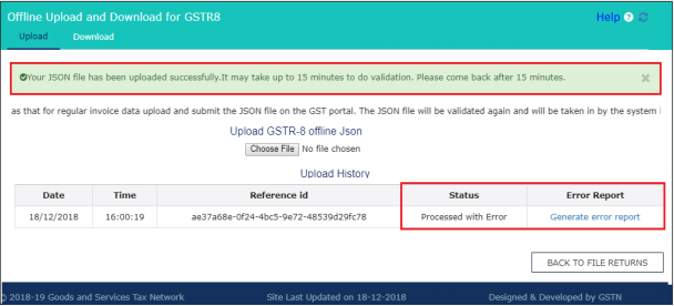 Step-by-step Guide to file GSTR-8 using the Offline Utility on GST Portal