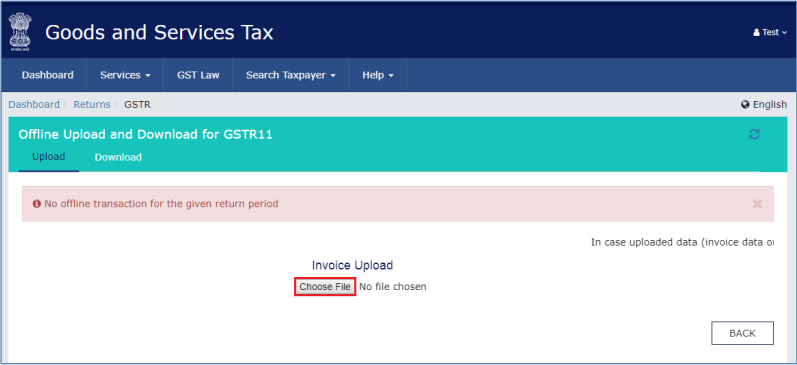 How to file GSTR-11 using the offline tool?