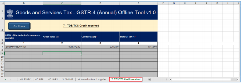 Steps to file GSTR-4 (Annual Return) using Offline Tool