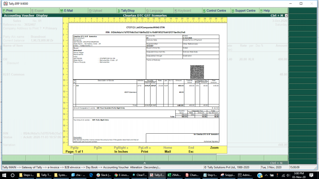 How to Generate, Print, Cancel e-Invoice in Tally - Cleartax