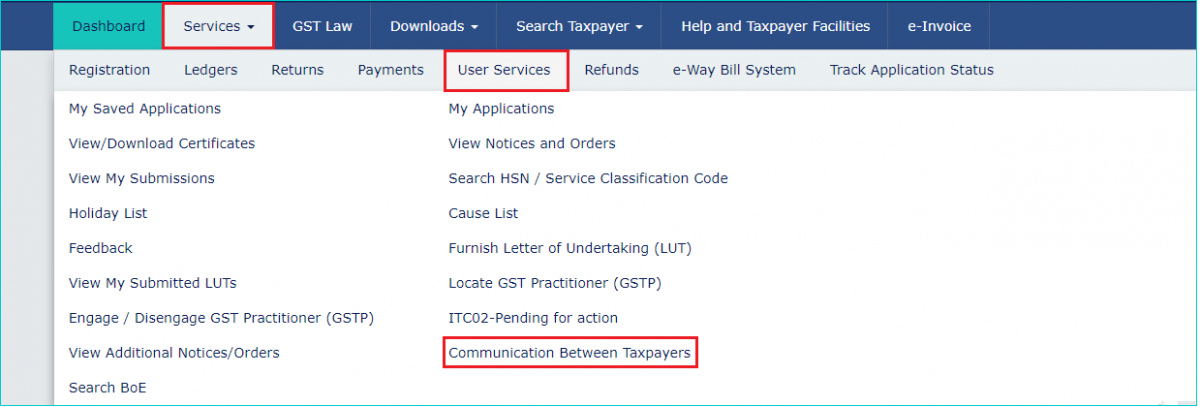 Communication between Taxpayers on GST portal: Steps to use and Complete Guide