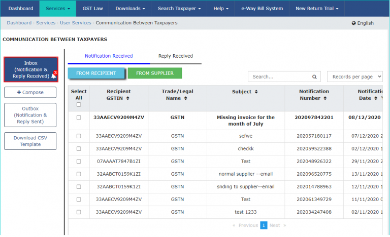 Communication between Taxpayers on GST portal: Steps to use and ...