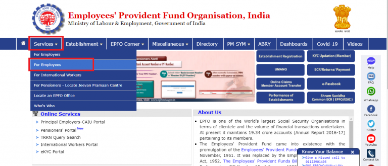 PF Balance Check - Check EPF Account Balance Online Without & With UAN ...