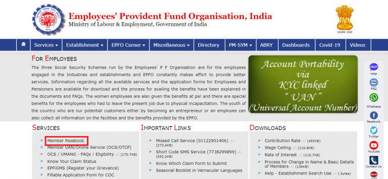PF Balance Check - Check EPF Account Balance Online Without & With UAN ...