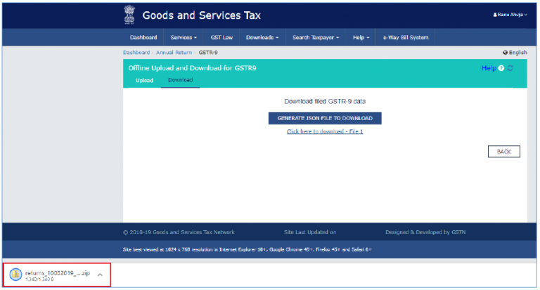 Steps to file GSTR-9 offline using utility tool on GST Portal ...