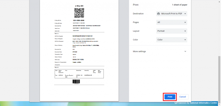EWay Bill Format PDF - Generate Form EWB 01 Online, PDF Format Download ...