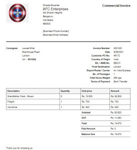 Commercial Invoice : Meaning, Uses, Format, Template and FAQs on ...